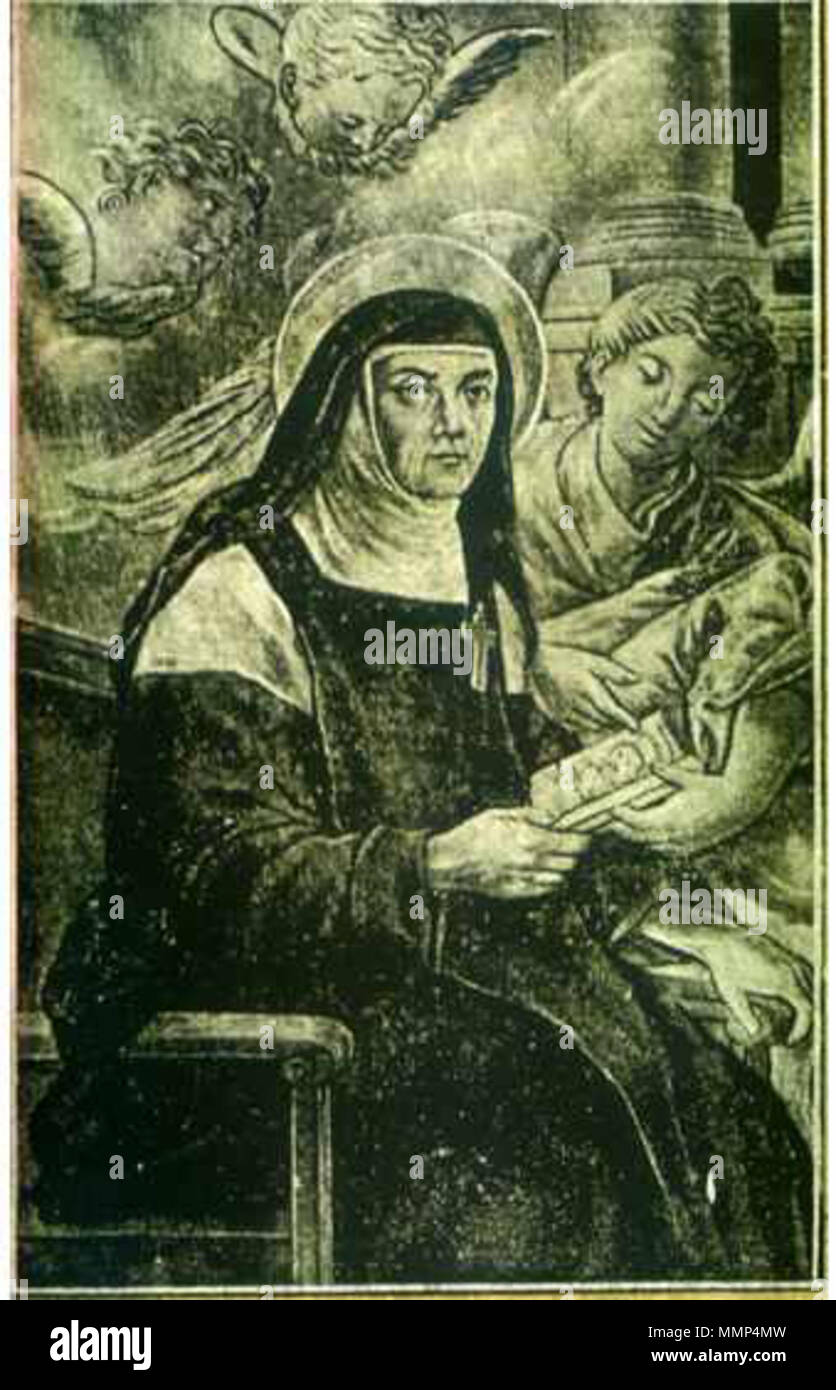 . English: Engraving with Blessed Agnes of Beniganim or Josephine of ...