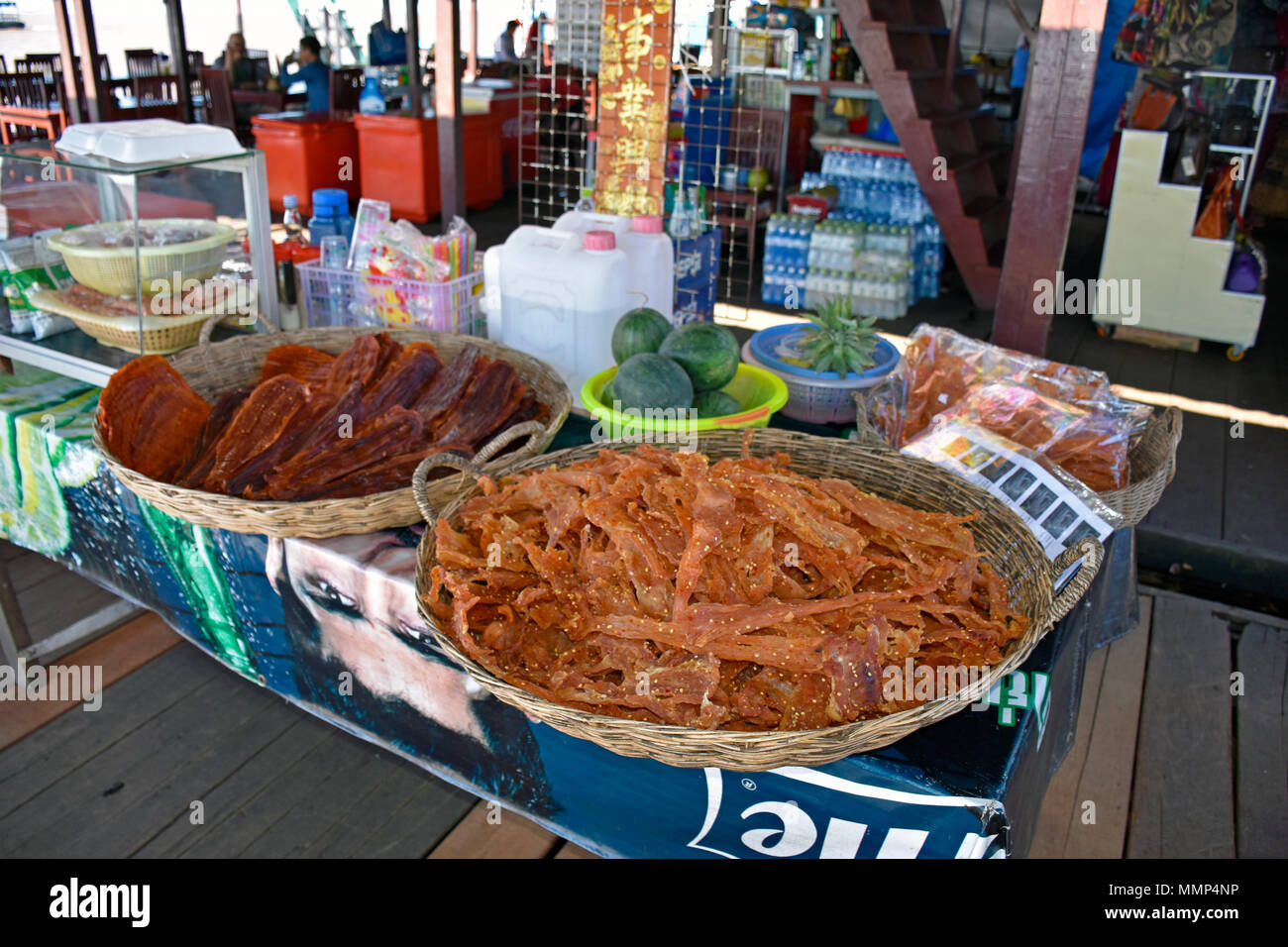 Dried fish for sale in the Tonle Sap Lake, Siem Reap, Cambodia Stock ...