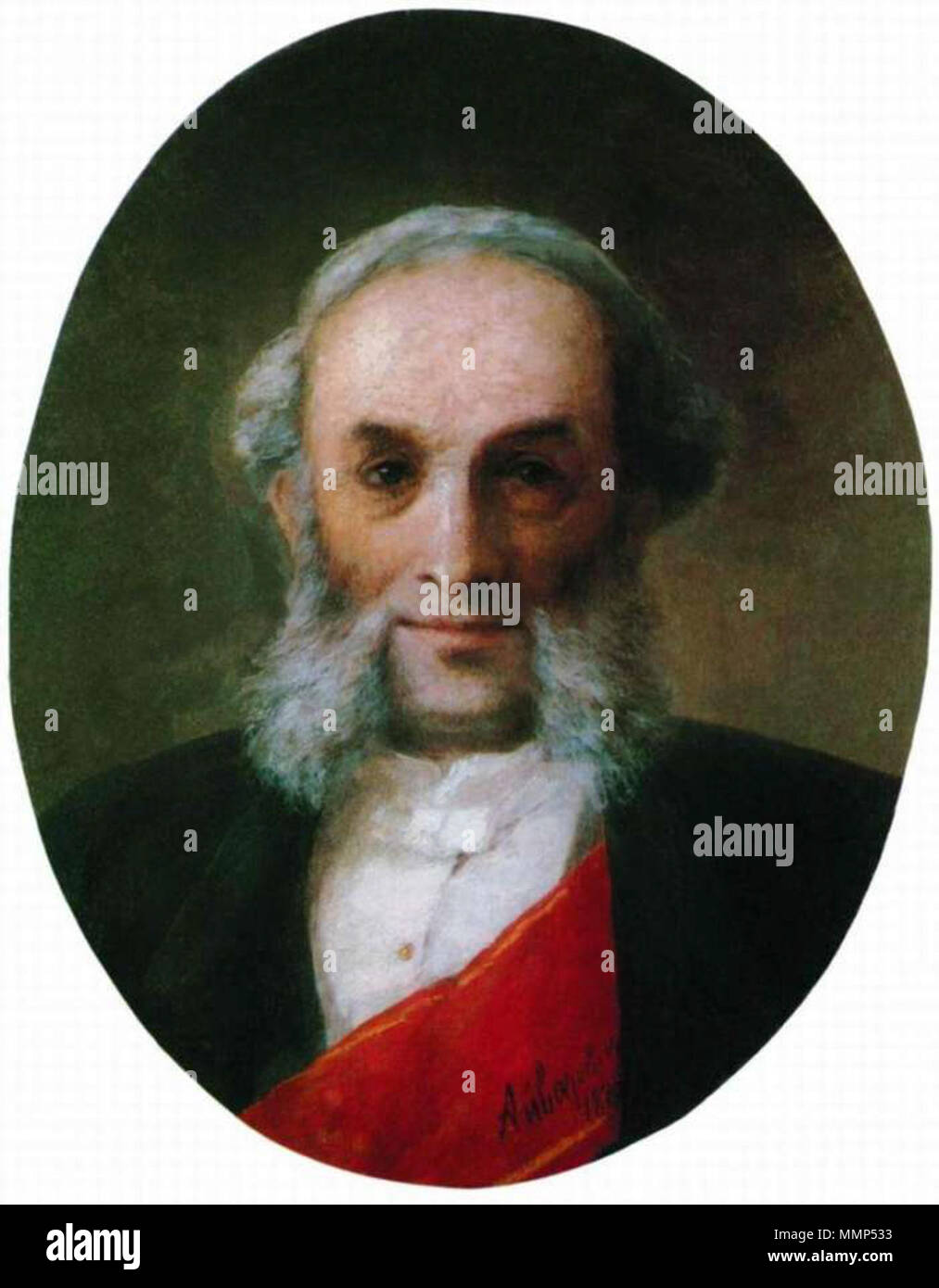 Self-portrait. 1881. Aivazovsky - Self-portrait 1881 Stock Photo - Alamy