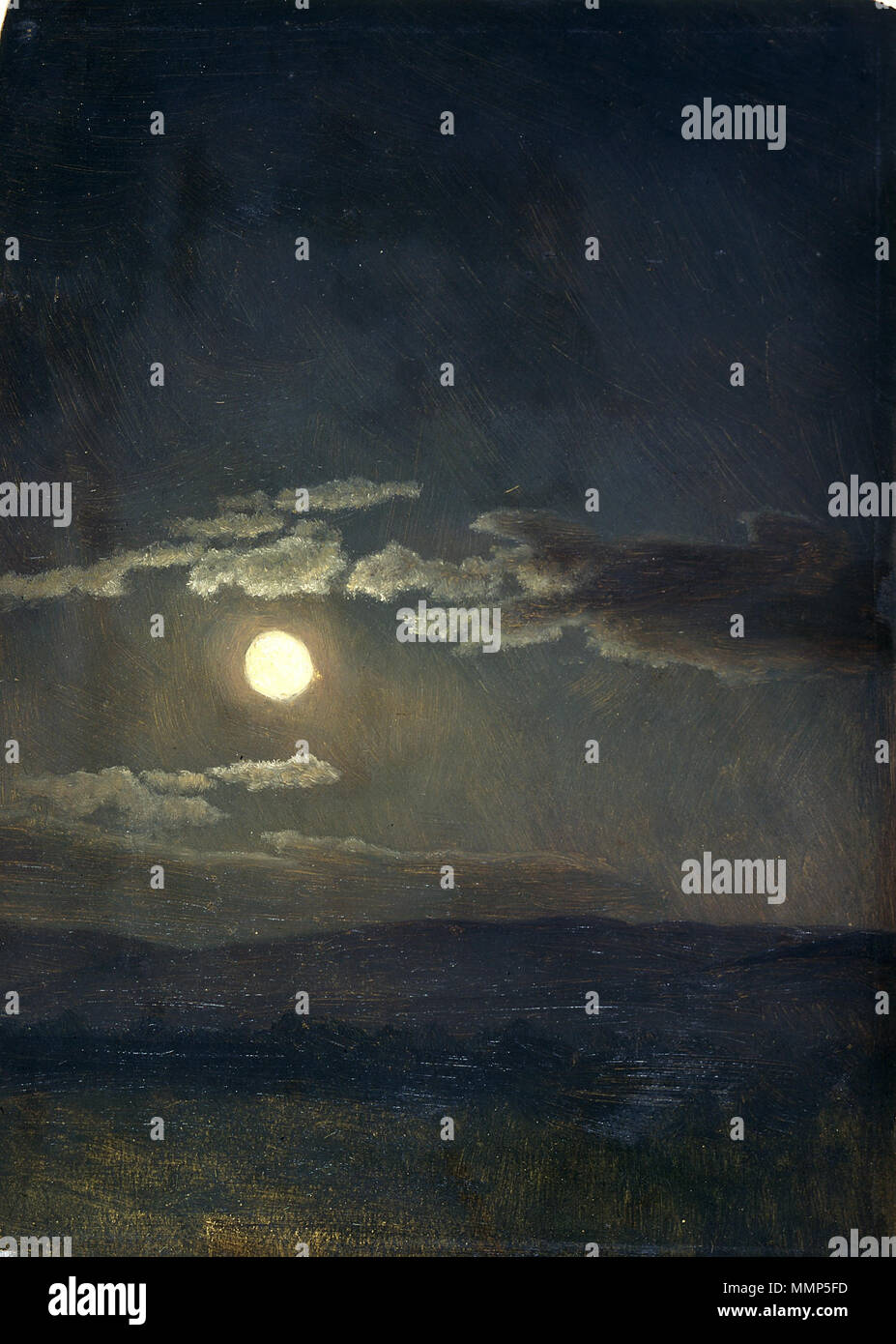 Cloud Study, Moonlight. circa 1860. Albert Bierstadt - Cloud Study ...