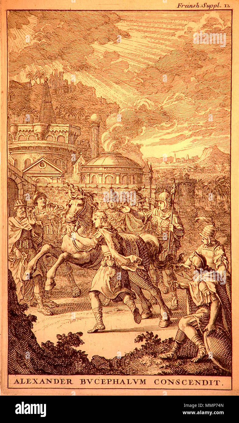 . Alexander mounts Bucephalus - for the first time, after having turned ...