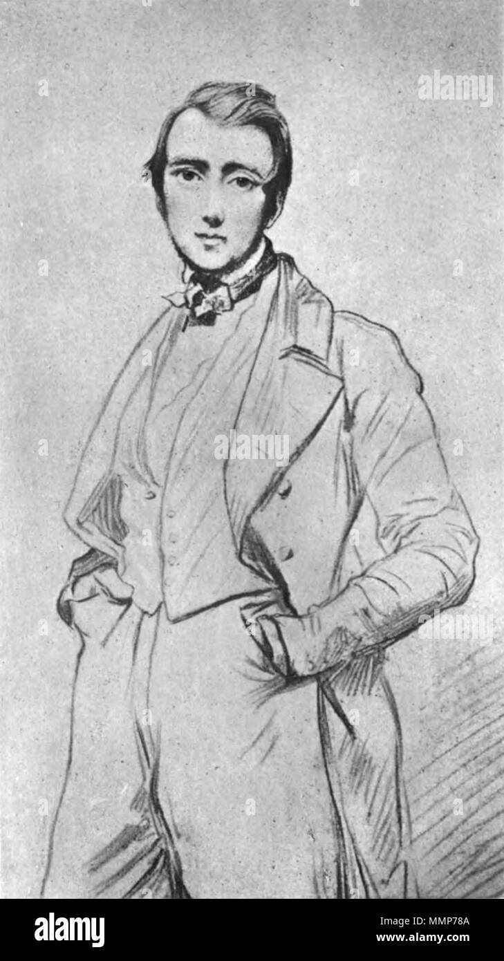 . English: Drawing Alexander von Villers by Henri Lehmann Alexander von ...
