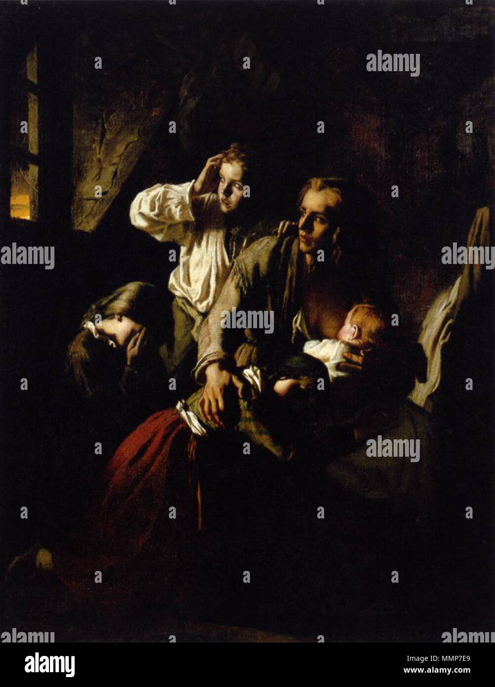 The Lightning. 1848. Alexandre Antigna - The Lightning - WGA00733 Stock ...