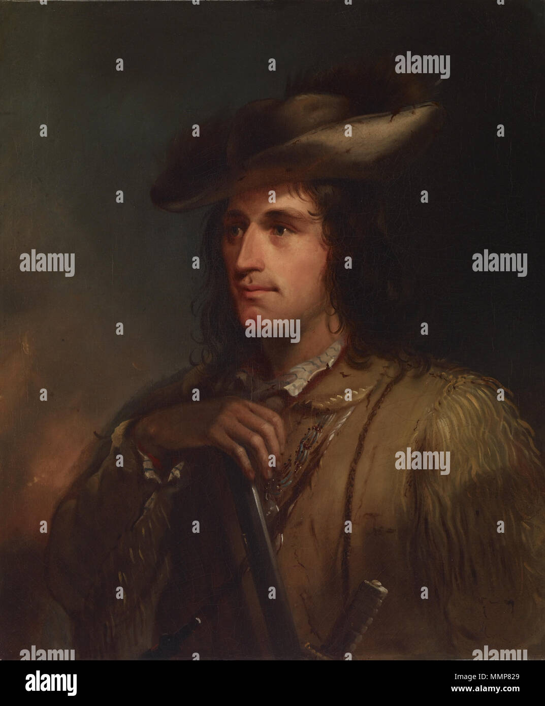 37.2573 Alfred Jacob Miller (American, 1810-1874). 'Portrait of Antoine ...