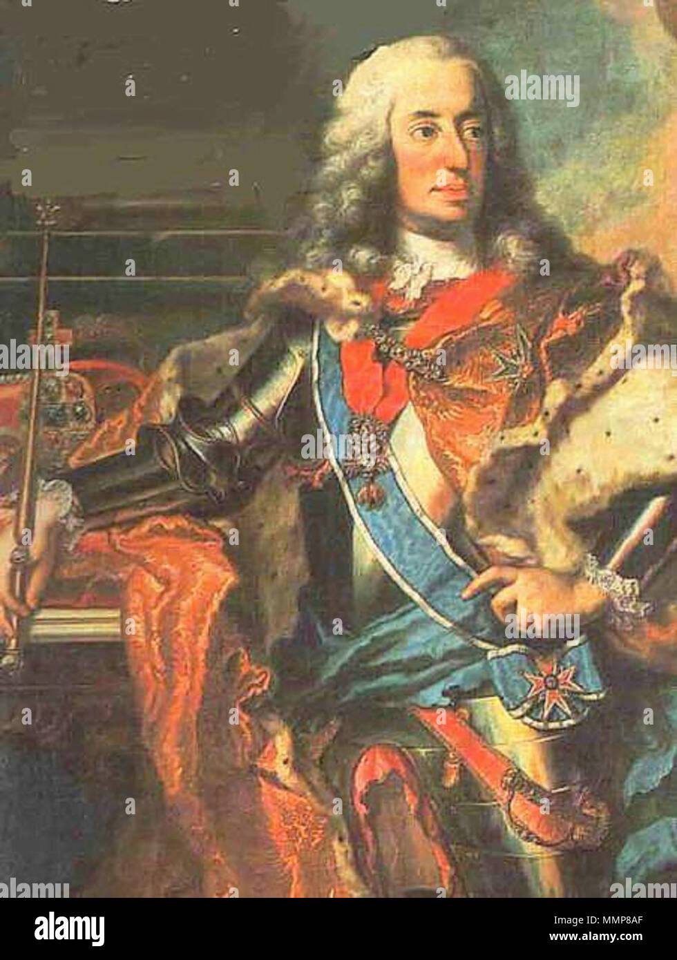 Portrait of Charles VII, Holy Roman Emperor (by George Desmarées Stock ...