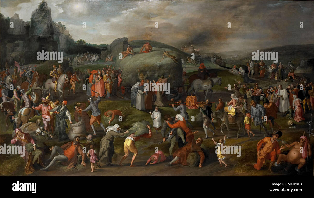 Allegory on worldly and ecclesiastical abuses.. circa 1575 (1565-1585 ...