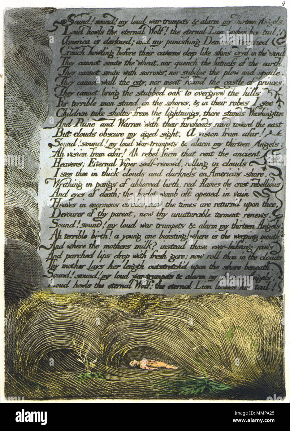 William blake america prophecy plate hi-res stock photography and ...
