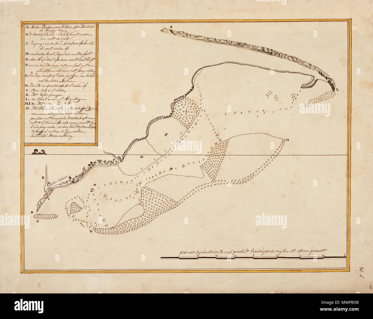 . Nederlands: Titel in catalogus Leupe (Nationaal Archief): Kaart der ...