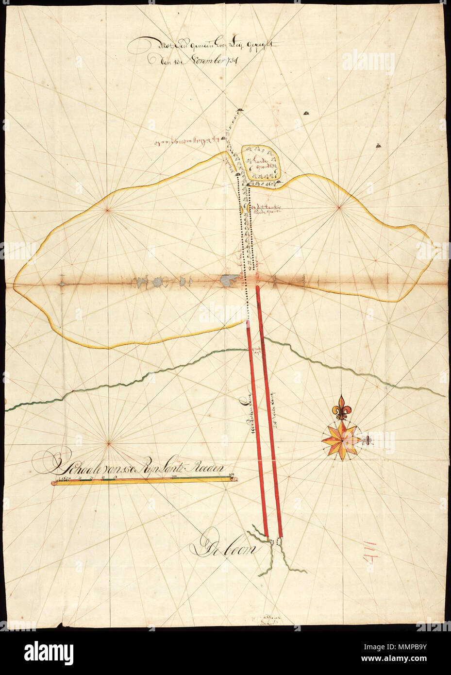 . Nederlands: Titel in catalogus Leupe (Nationaal Archief): Kaart als ...