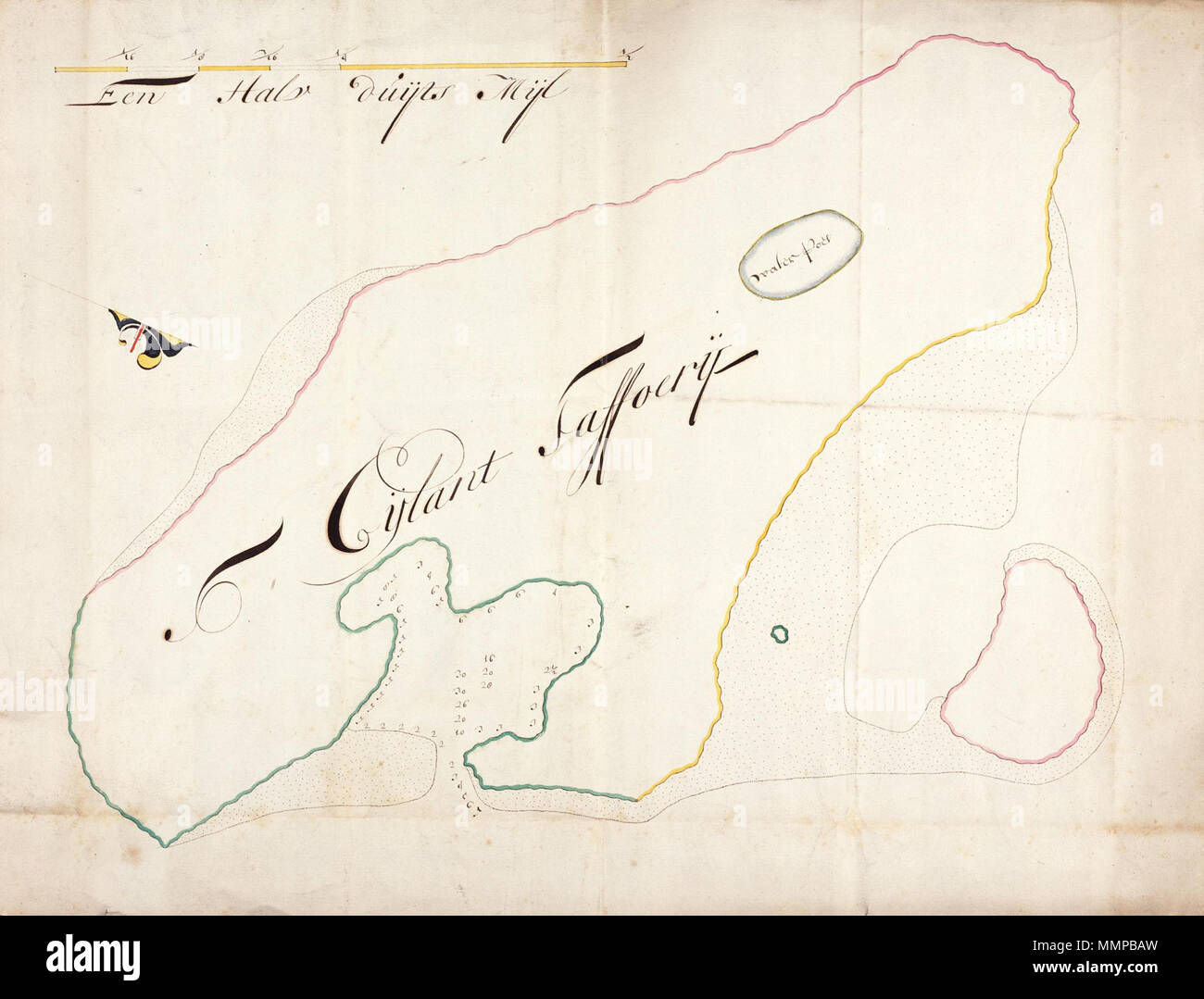 . Nederlands: Titel in catalogus Leupe (Nationaal Archief): Kaart van ...