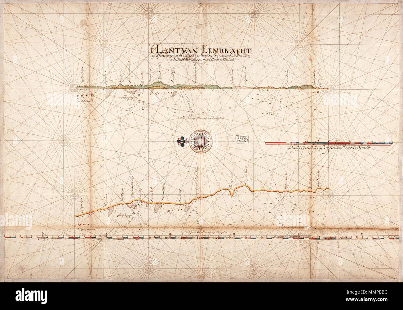 . Nederlands: Titel in catalogus Leupe (Nationaal Archief): Kaart van ...