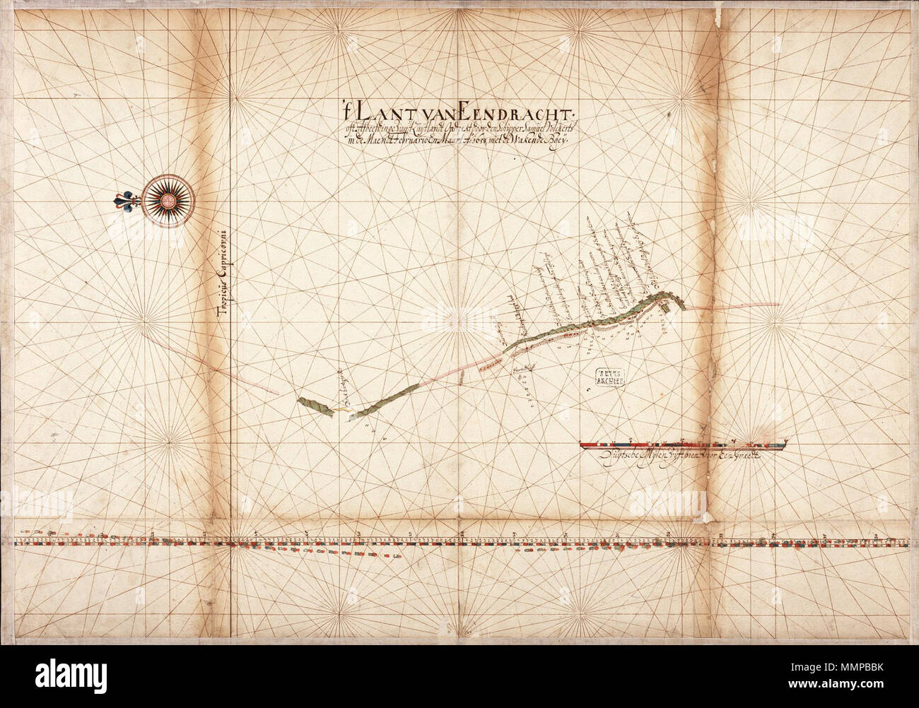 . Nederlands: Titel in catalogus Leupe (Nationaal Archief): Kaart van ...