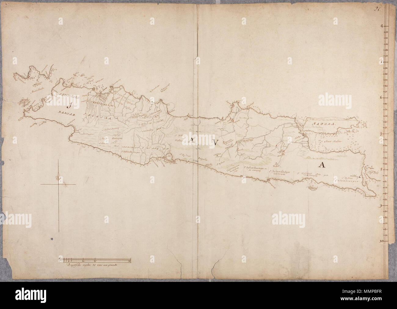 Kaart van het eiland java hi-res stock photography and images - Alamy