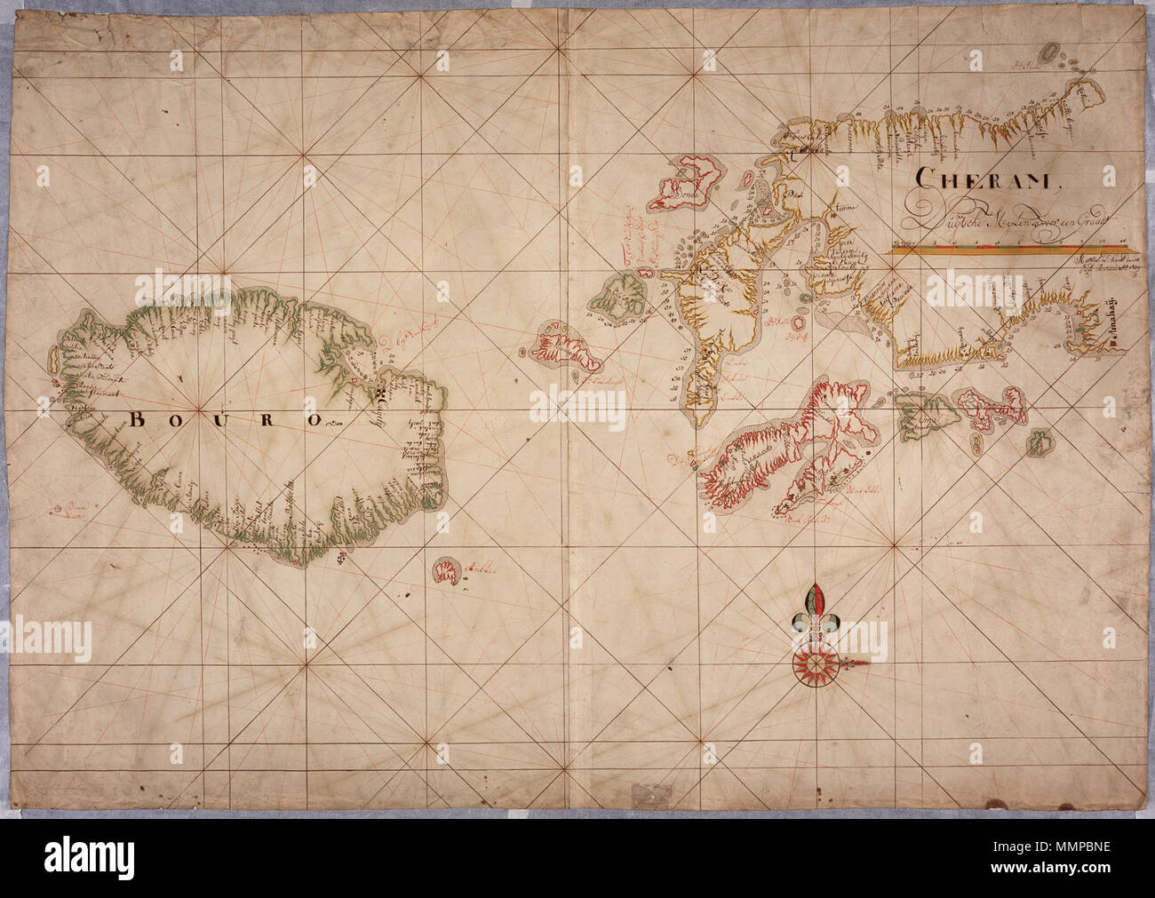 . Nederlands: Titel catalogus Leupe (NA): Kaart van de Moluksche ...