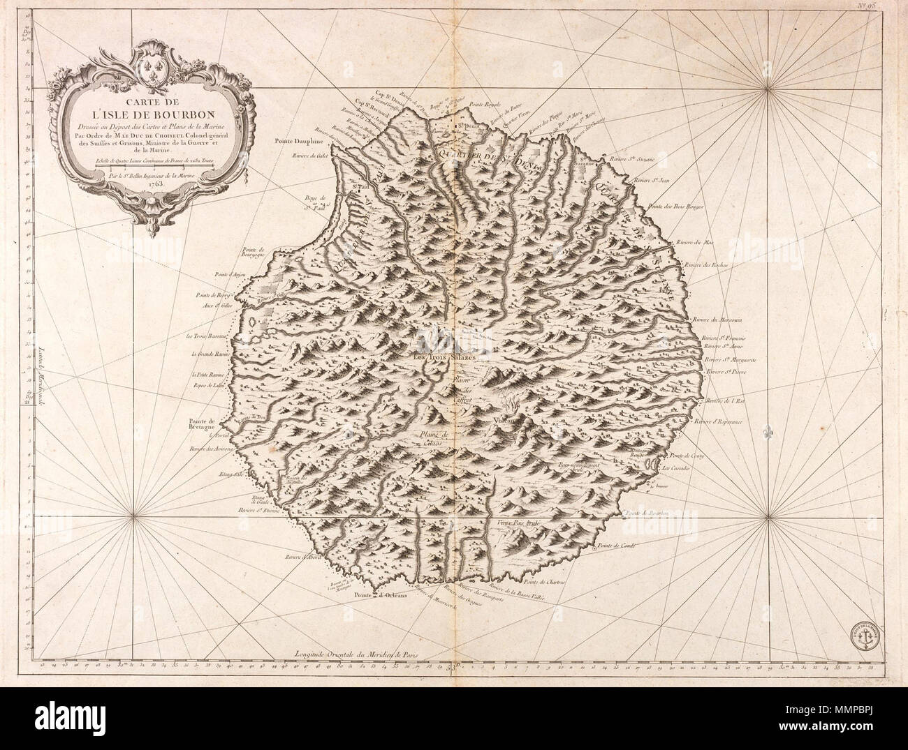 Map of bourbon hi-res stock photography and images - Alamy