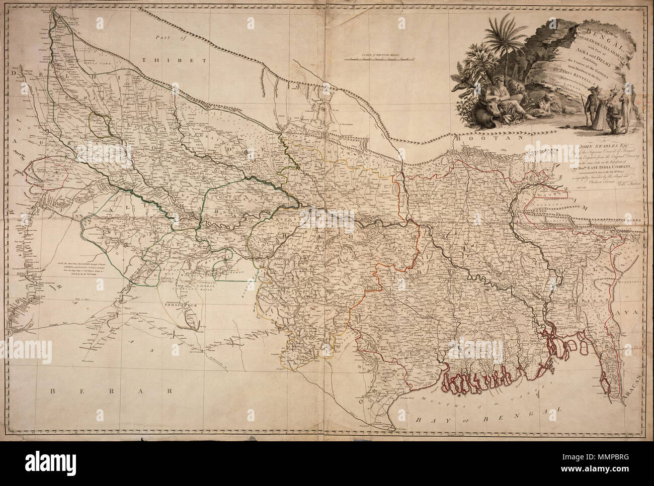 Old bengal map hi-res stock photography and images - Alamy