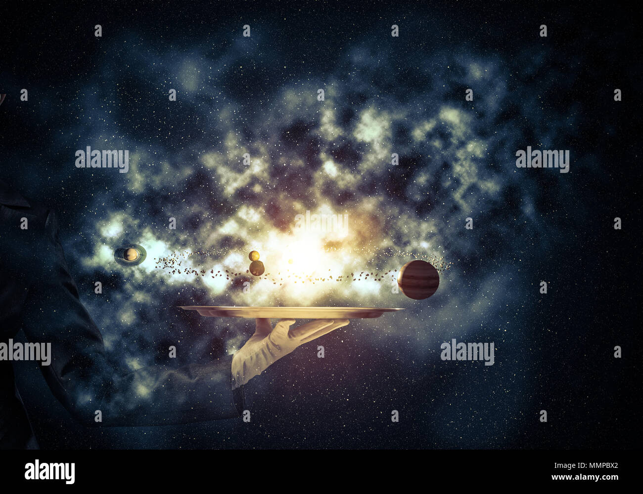 Women holding the universe hi-res stock photography and images - Alamy