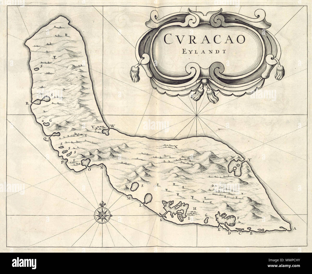 Curacao island coastal chart hi-res stock photography and images - Alamy