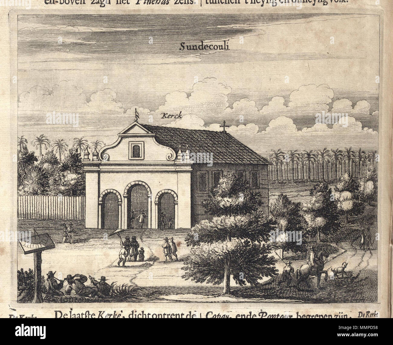 . Nederlands: Gezicht op de kerk van Sundecouli. Sundecouli. De ...