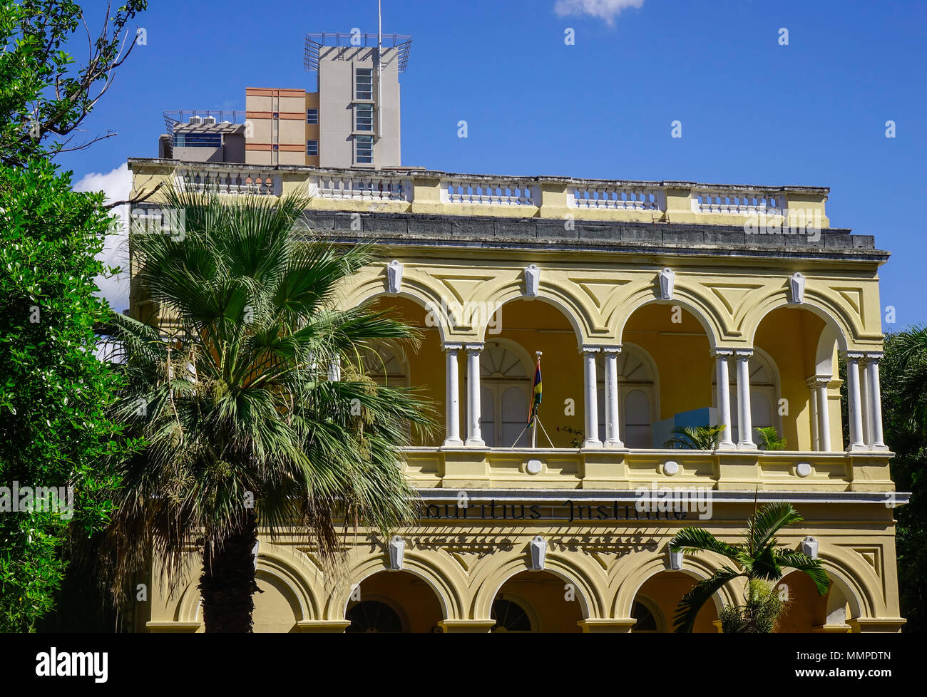 Port Louis, Mauritius - Jan 13, 2017. Old building in Port Louis ...