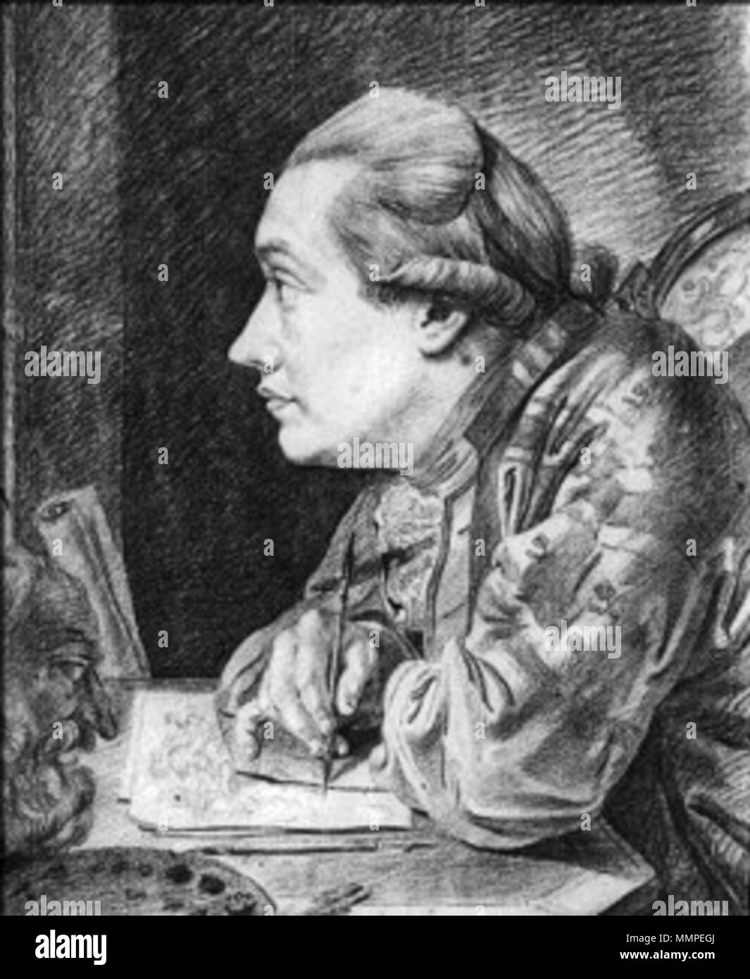 Self-portrait. 1787. Kniep0a Stock Photo - Alamy