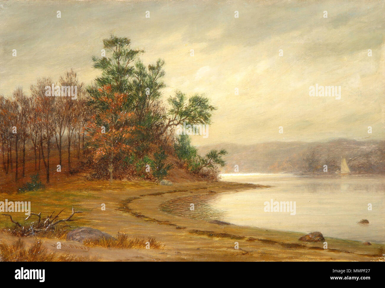. English: ’An Inlet on Long Island Sound' (painting); Date-n.a ...