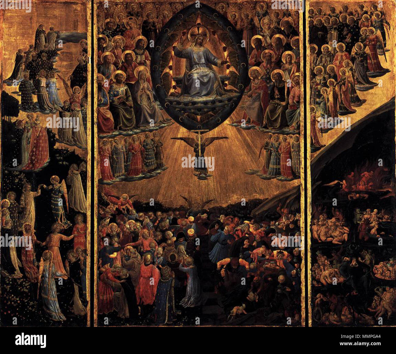 English: Triptych: The Last Judgment . circa 1450. Angelico, giudizio universale di berlino ...