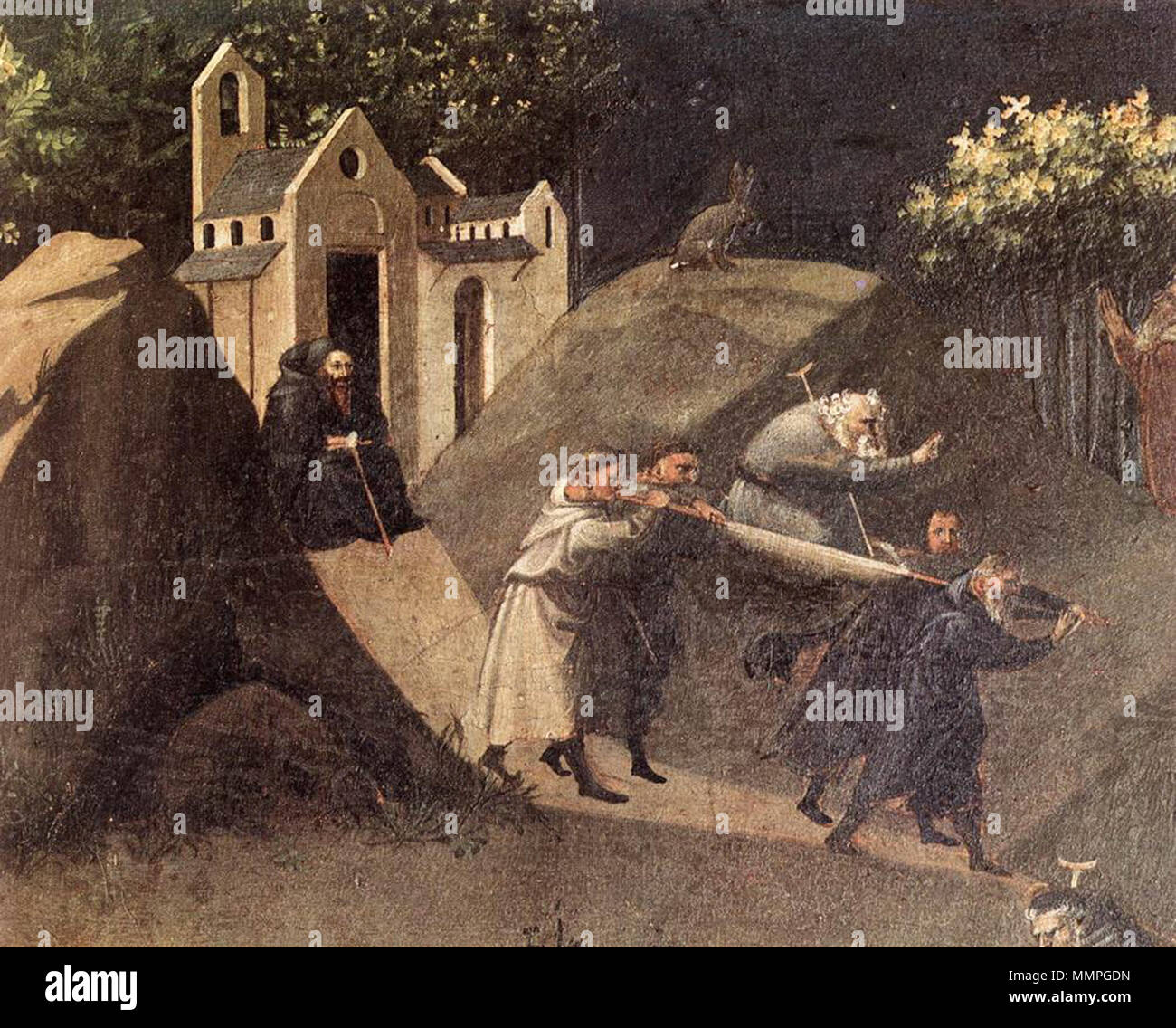 Thebaid. circa 1410. Angelico, tebaide 02 Stock Photo - Alamy