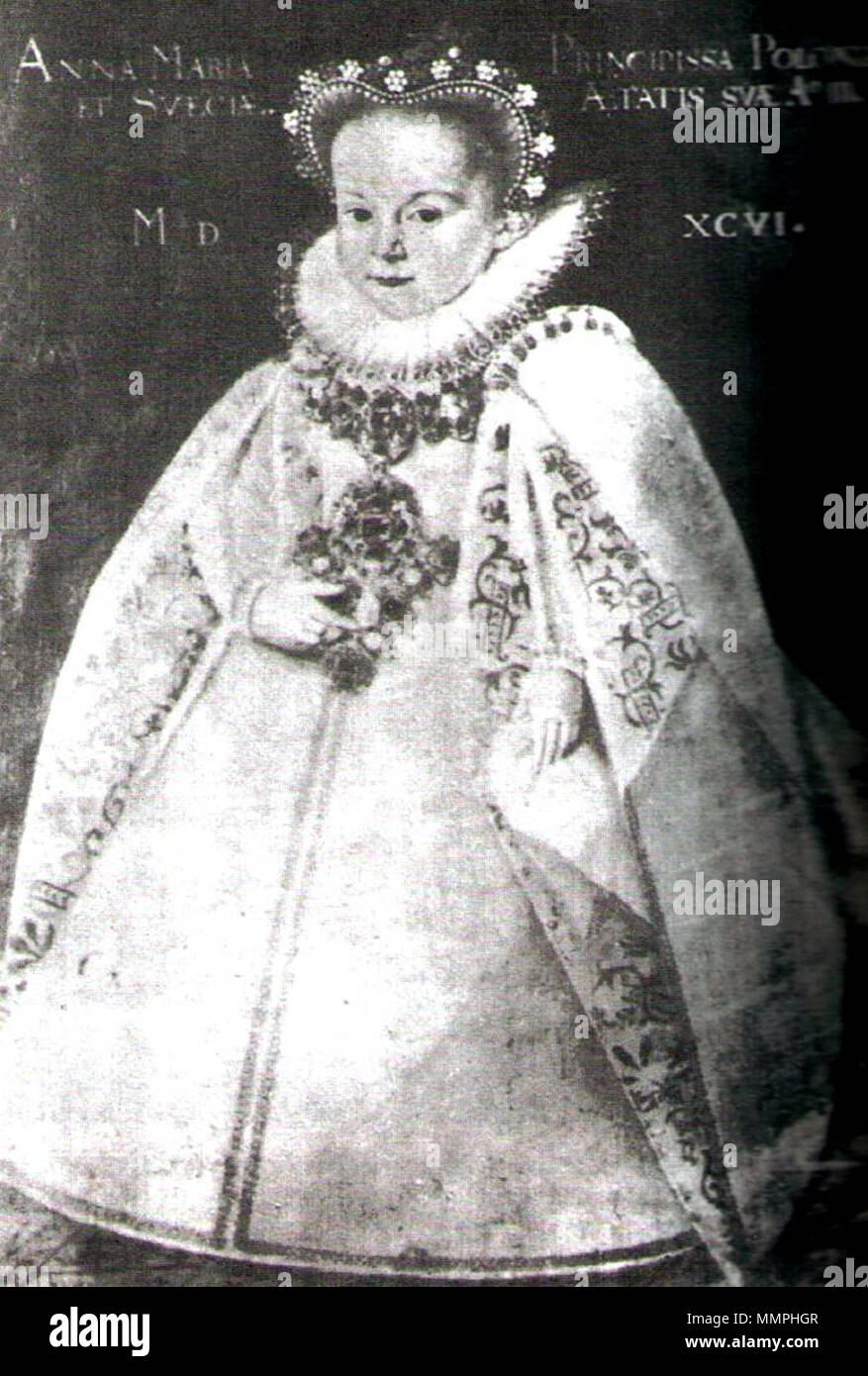 . English: Princess Anne Mary (Anna Maria) of Poland & Sweden (1593 ...