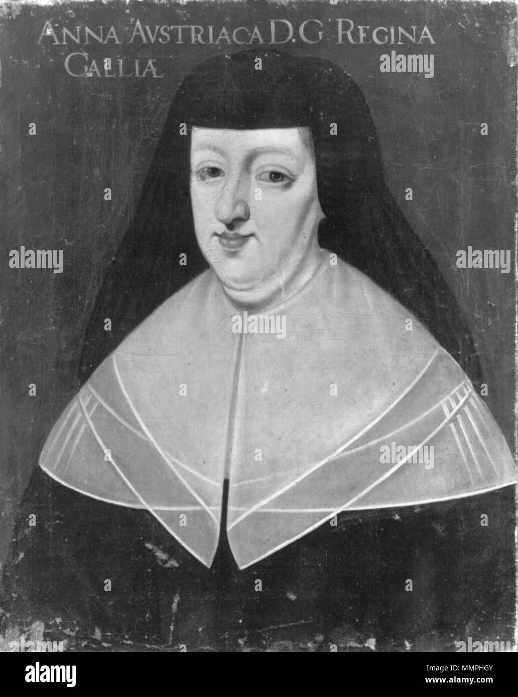 German: Anna von Österreich (1601-1666) Anne of Austria. 17th century ...