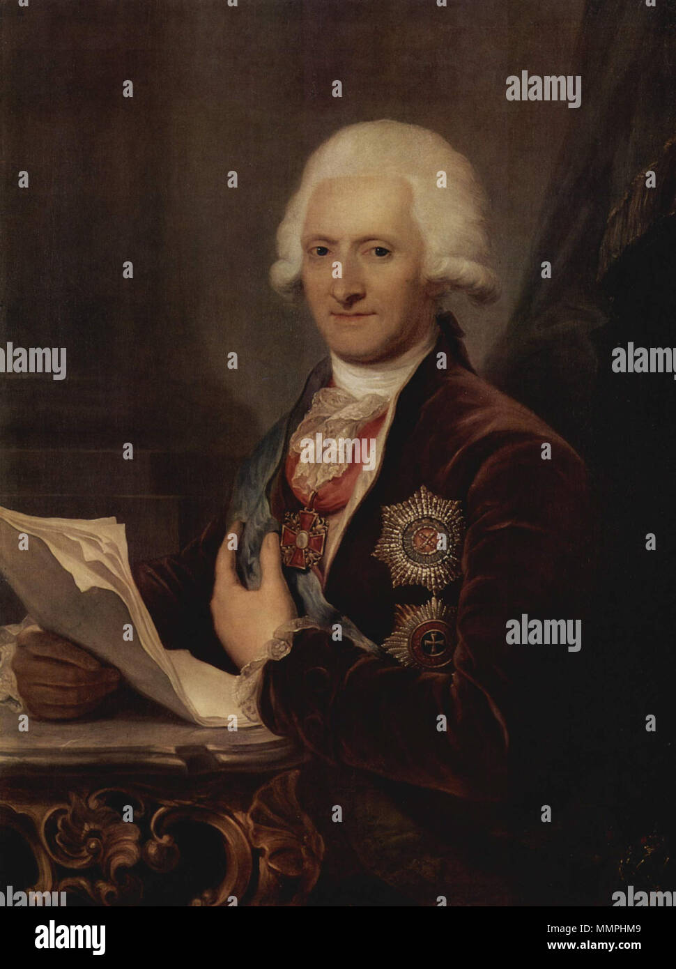 . Portrait of Jacob Sievers (circa 1757-1838) . circa 1790-1795. Josef ...