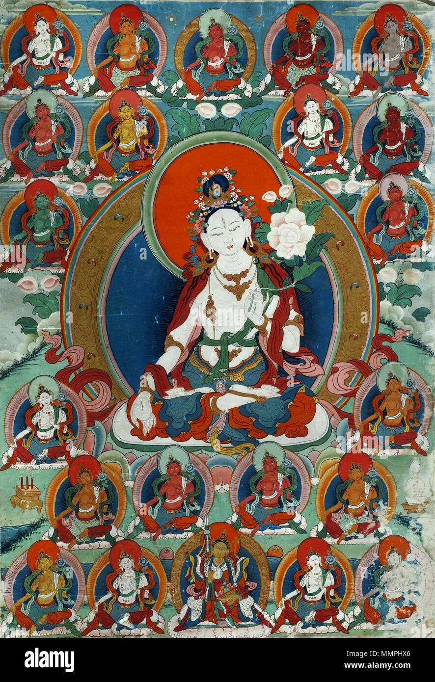 Thangka with White Tara.. turn of the 18/19th century. Mongolia White ...