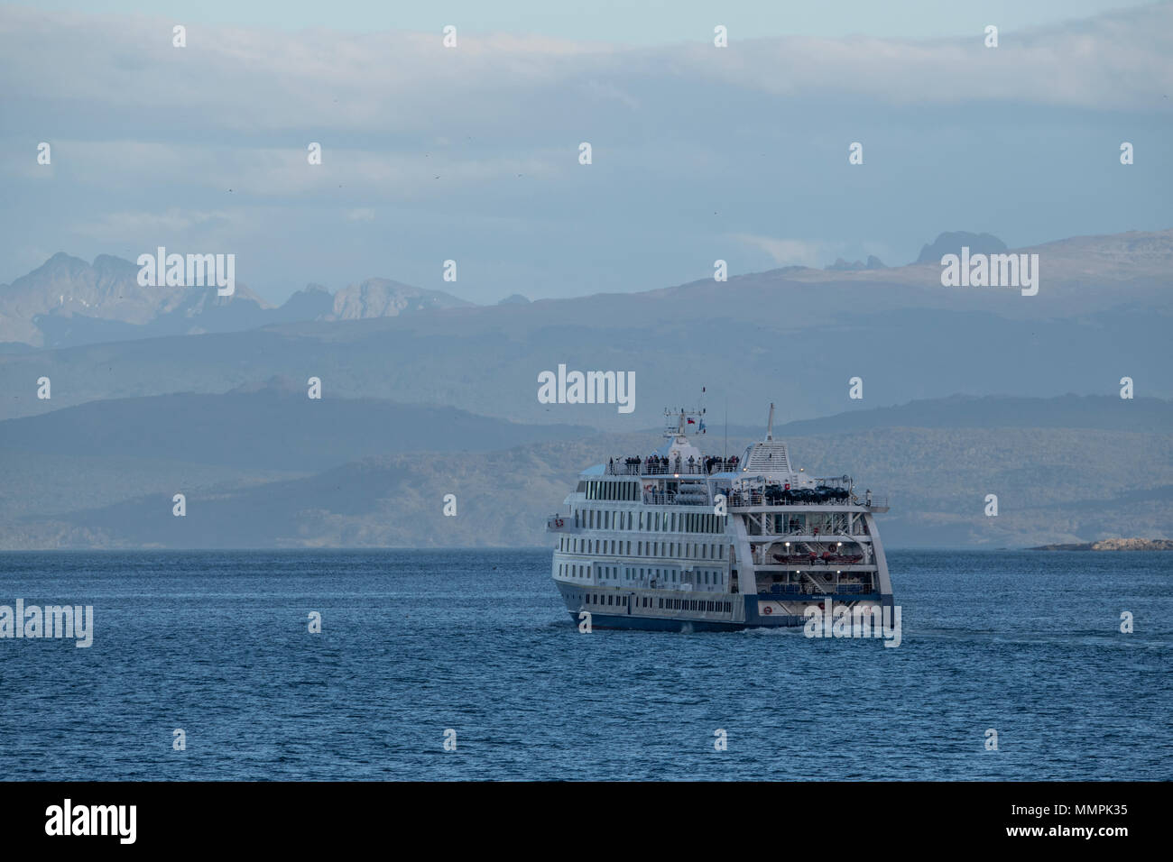 South America, Beagle Channel, 150 mile long waterway acting as the ...