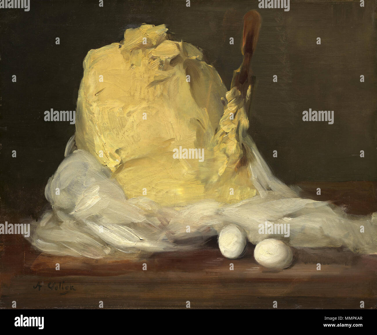 Antoine Vollon (French, 1833 - 1900 ), Mound of Butter, 1875/1885, oil ...