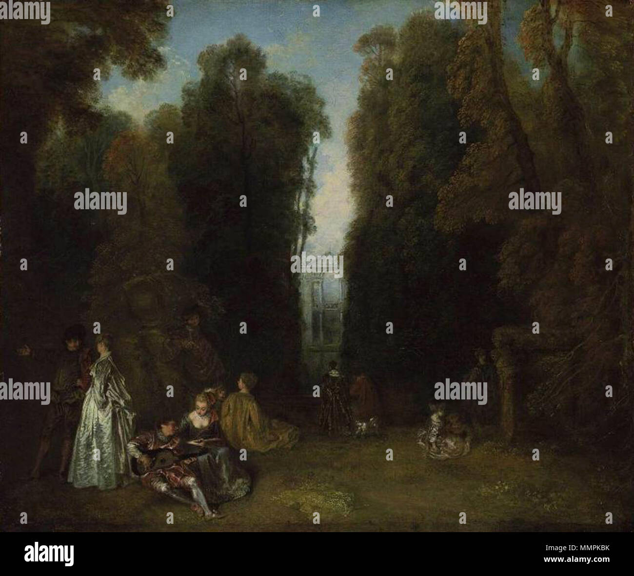 . View through the Trees in the Park of Pierre Crozat La Perspective ...