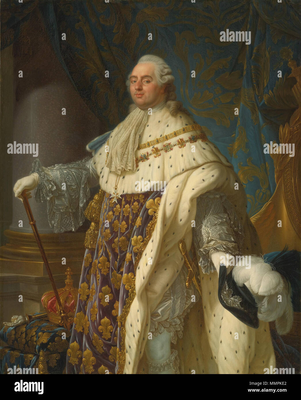 ANTOINE-FRANÇOIS CALLET PORTRAIT OF KING LOUIS XVI IN FULL CORONATION ...