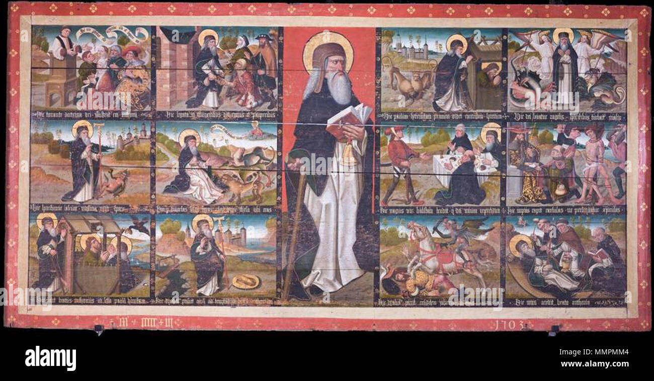 . English: Life of St. Anthony the Great, Dom zu Lübeck . 1503 ...