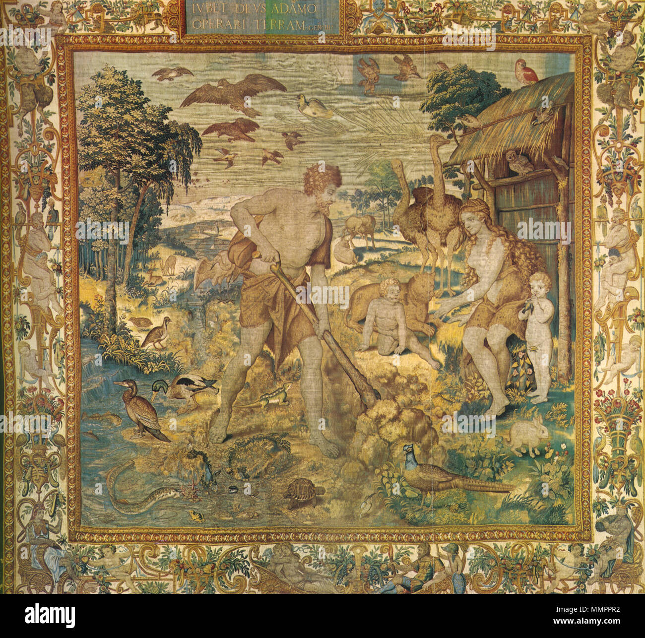 . English: Adam working in the field. Series History of the First ...