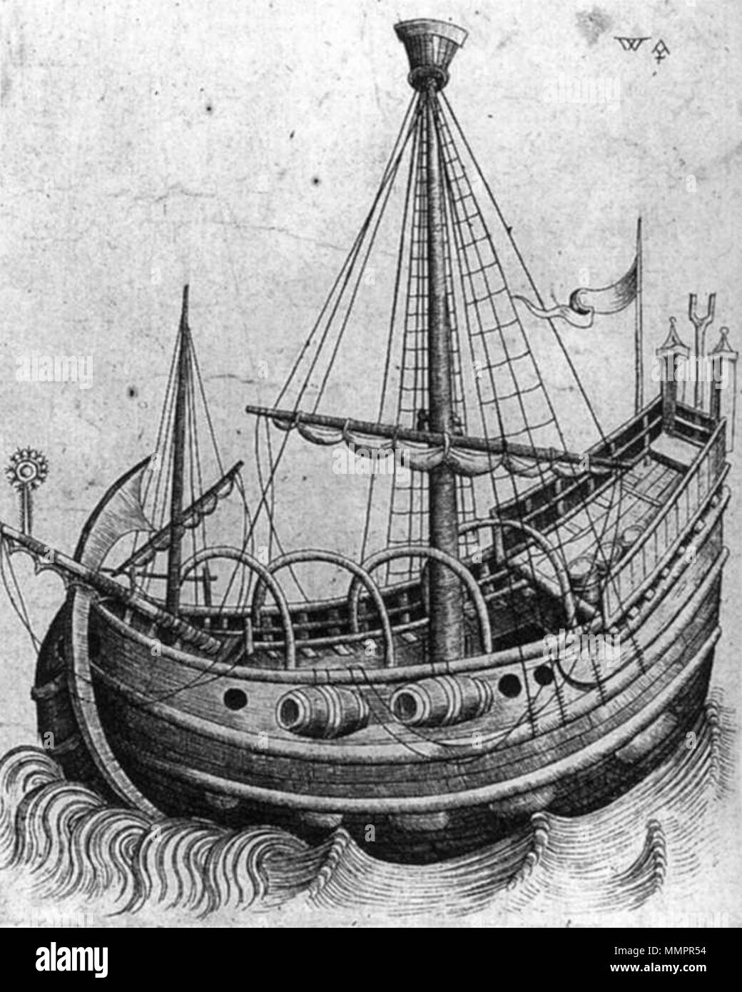 Ship. between 1465 and 1470. Artwork by unknown artist - Ship ...