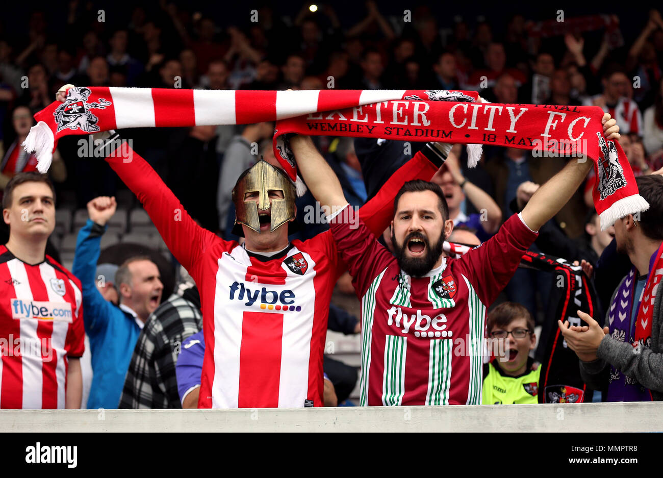 Exeter city fans in the stands hi-res stock photography and images - Alamy