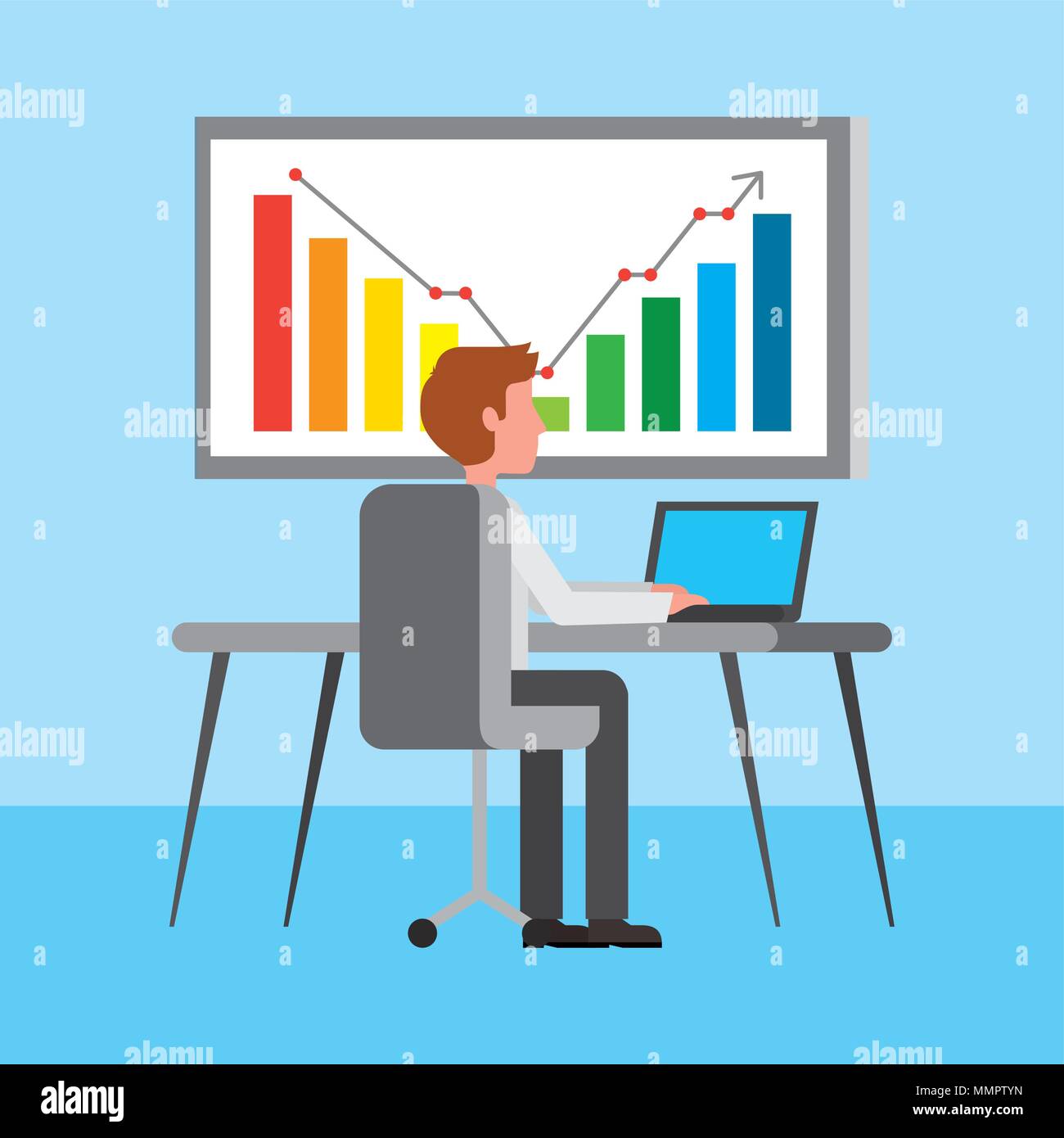 Guy sitting looking at view Stock Vector Images - Alamy