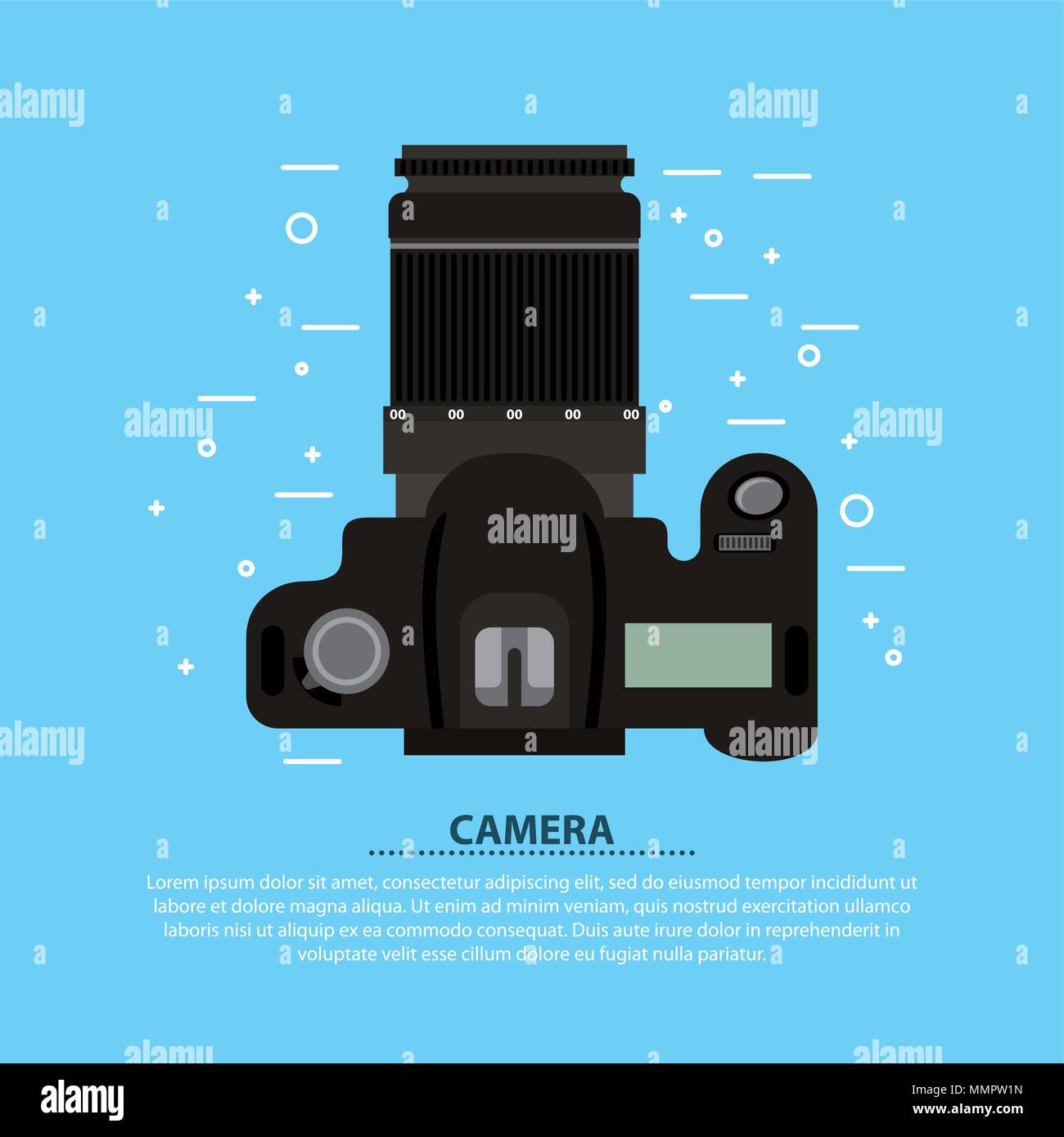camera photographic lens flash optical vector illustration Stock Vector ...