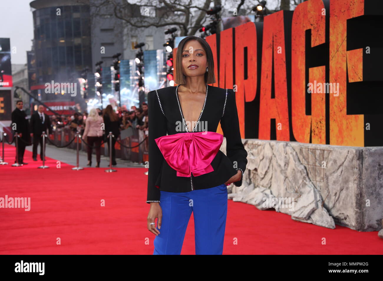 Rampage film premiere in London, United Kingdom. Featuring: Naomie ...