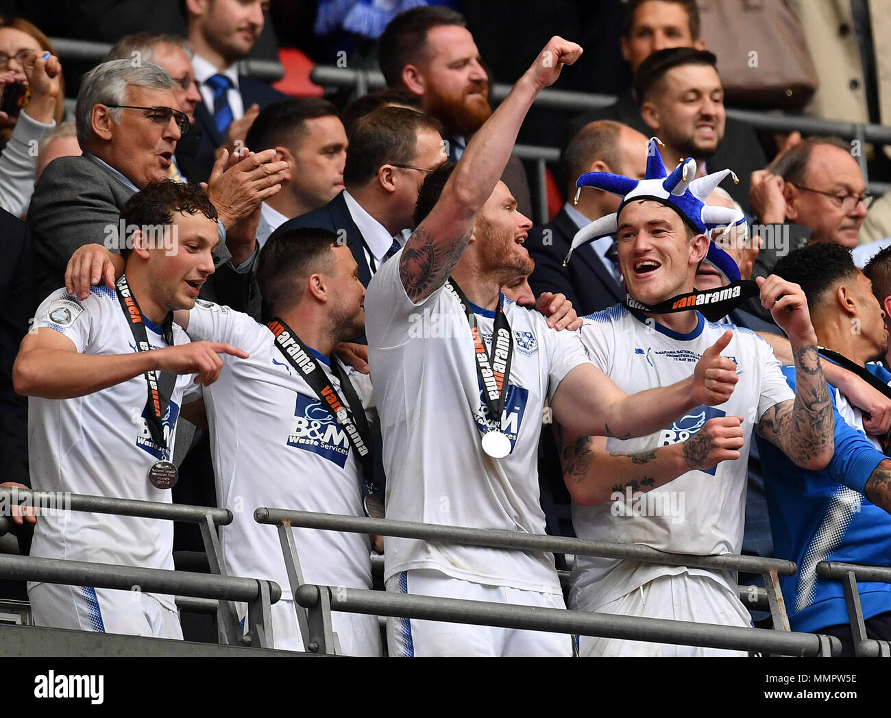 Tranmere Rovers' Ritchie Sutton (centre) and Andy Cook (right ...