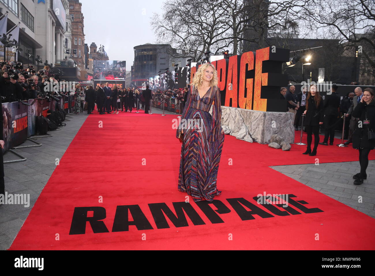 Rampage film premiere in London, United Kingdom. Featuring: Malin ...