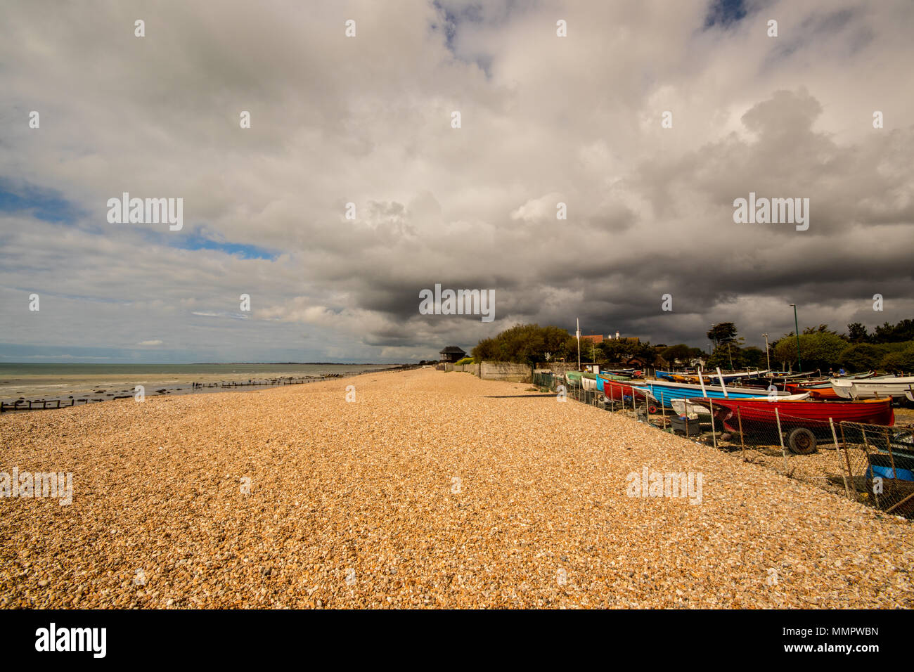 Boat Pound at Aldiwck beach near Bognor Regis, West Sussex, UK Stock ...