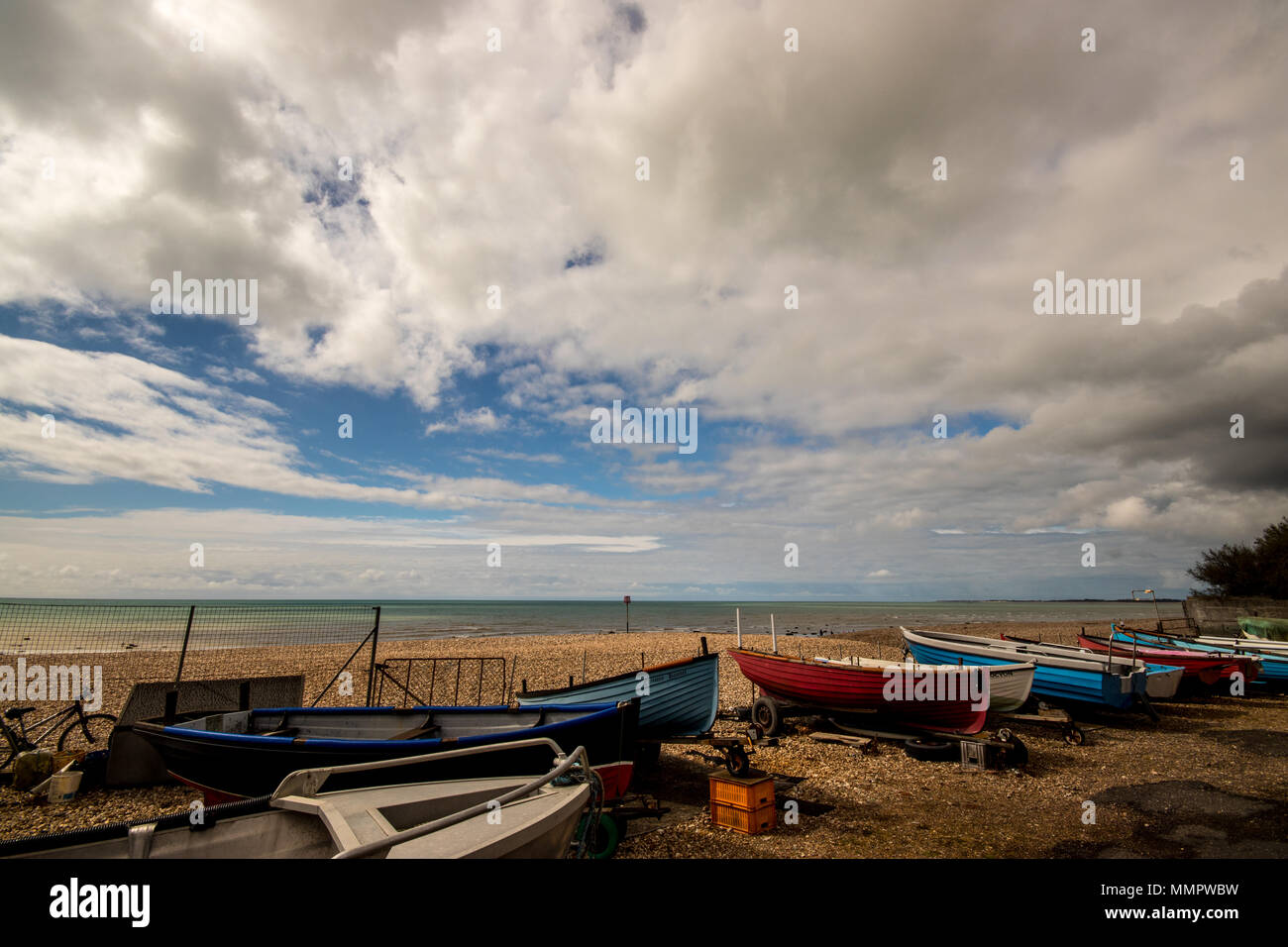 Boat Pound at Aldiwck beach near Bognor Regis, West Sussex, UK Stock ...