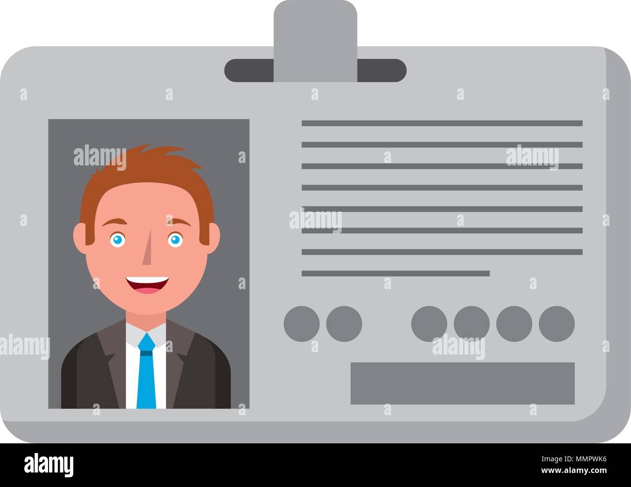 journalist id card with man picture vector illustration design Stock ...