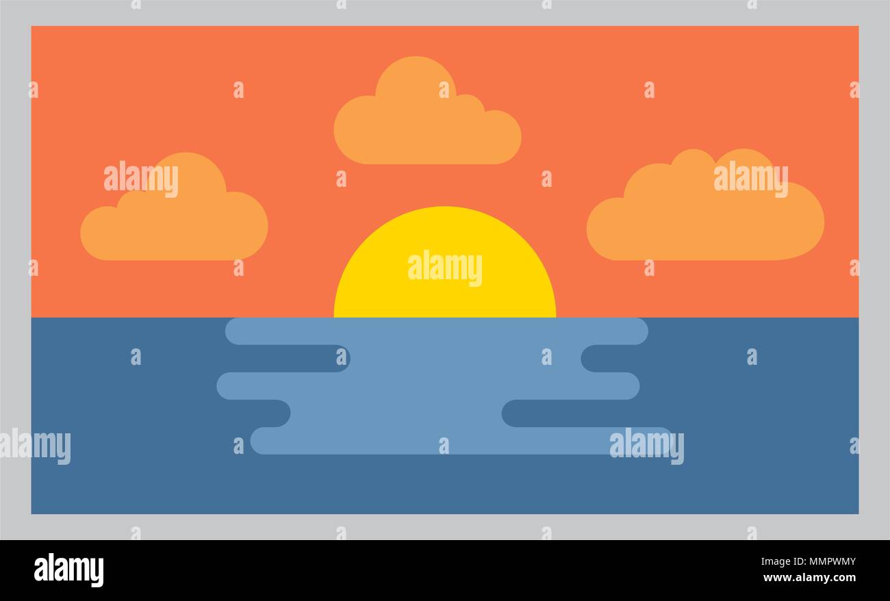 picture landscape work art icon vector illustration design Stock Vector ...