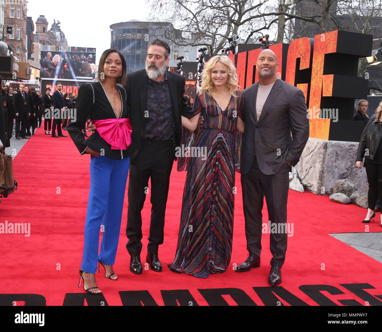 Rampage film premiere in London, United Kingdom. Featuring: Jeffrey ...